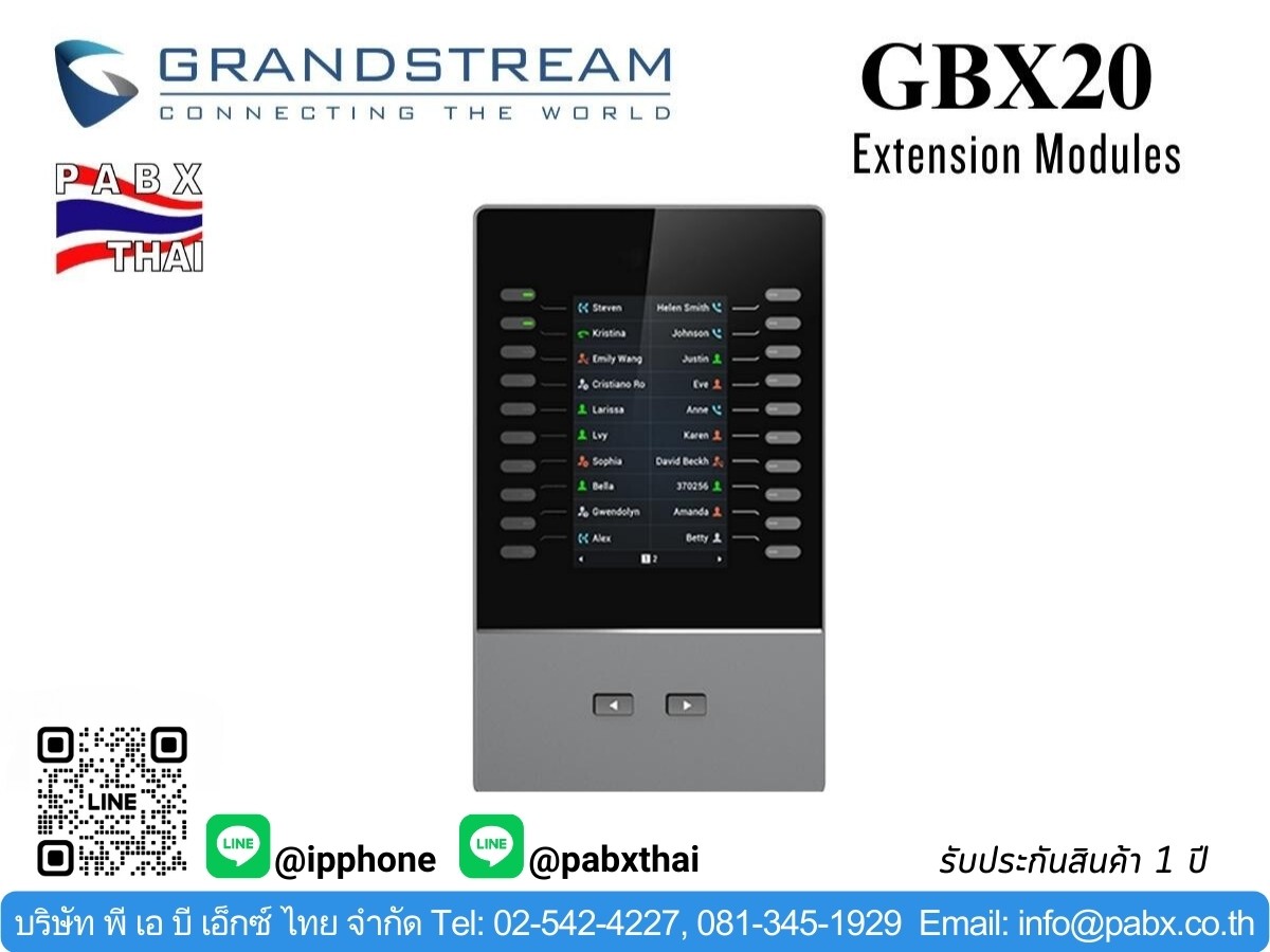 GBX20 เป็นโมดูลส่วนขยาย LCD แบบเรืองแสง Extension Modules